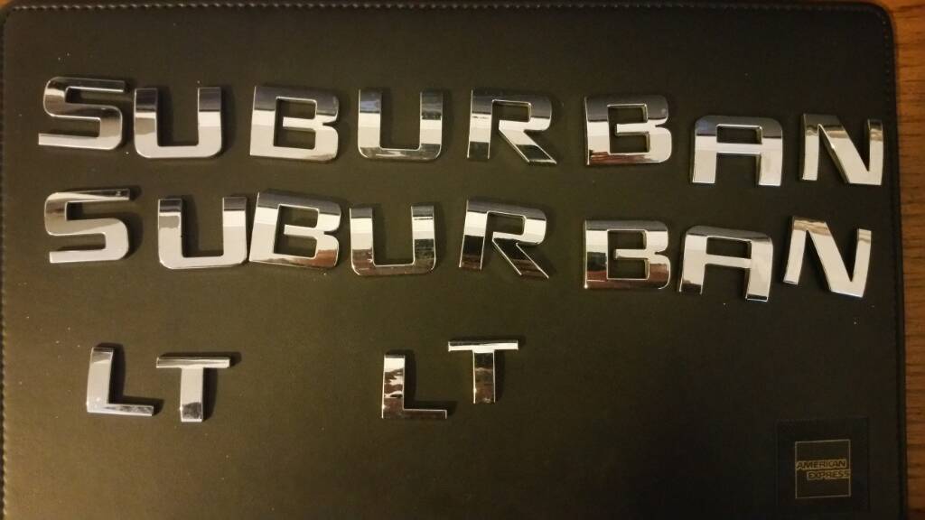 SUBURBAN Badging (Letters) NNBS ** FREE ** | Chevy Tahoe Forum | GMC ...