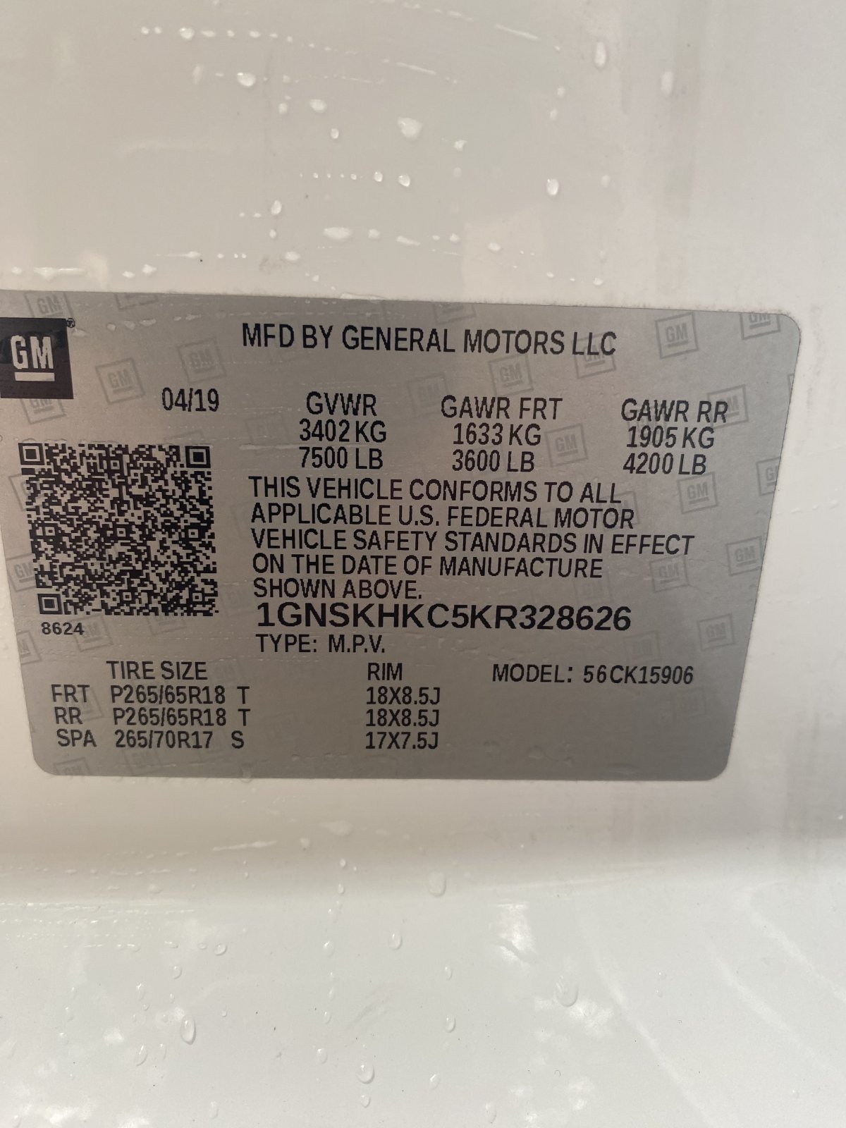 Help locating build codes? | Chevy Tahoe Forum | GMC Yukon Forum ...