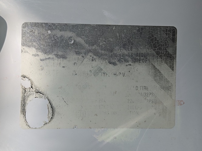 Data Sticker On Door Almost Completely Illegible -- Seeking Pic of ...