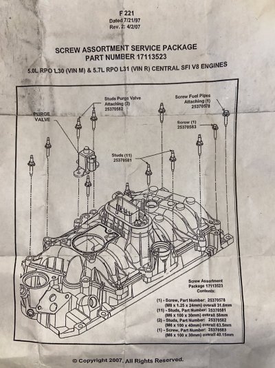 upper intake manifold bolts. | Chevy Tahoe Forum | GMC Yukon Forum ...