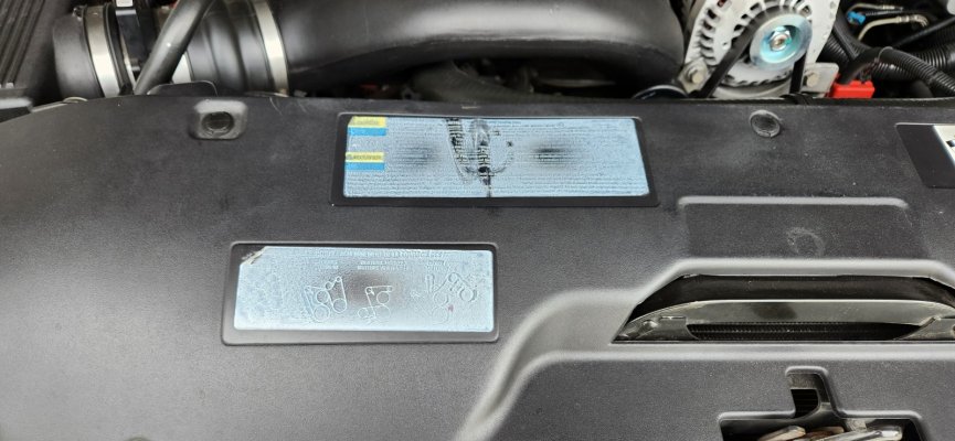 Under-hood factory decals WTB ?? ( '05 5.3 ) | Chevy Tahoe Forum | GMC ...
